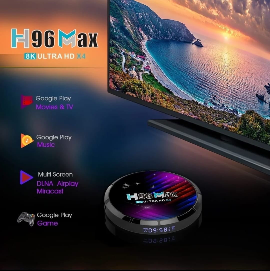 H96 Max X4 Amlogic S905X4 transpeed Internet dual wifi 8K HD android tv ...